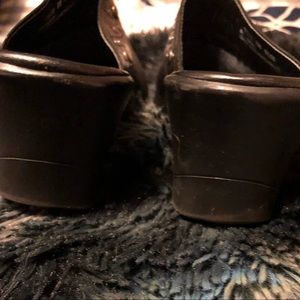 Clarks | Shoes | Womens Clarks Studded Black Leather Slide Clog | Poshmark